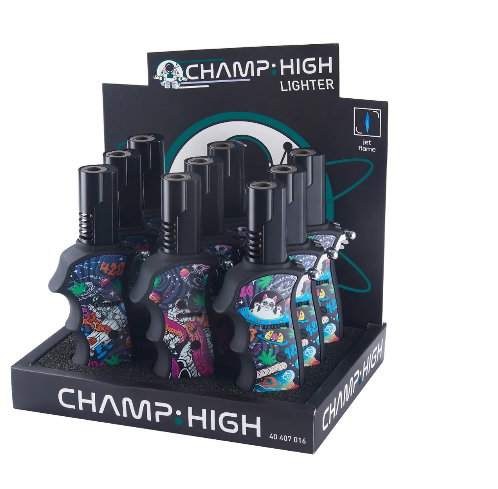 Large Prof CHAMP HIGH SPACESABER BLUEFLAME Jet Windproof Lighter - Top ...
