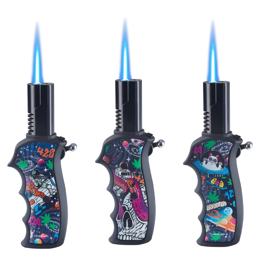Large Prof CHAMP HIGH SPACESABER BLUEFLAME Jet Windproof Lighter - Top ...
