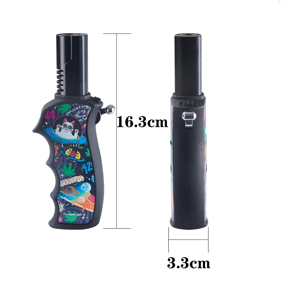 Large Prof CHAMP HIGH SPACESABER BLUEFLAME Jet Windproof Lighter - Top ...