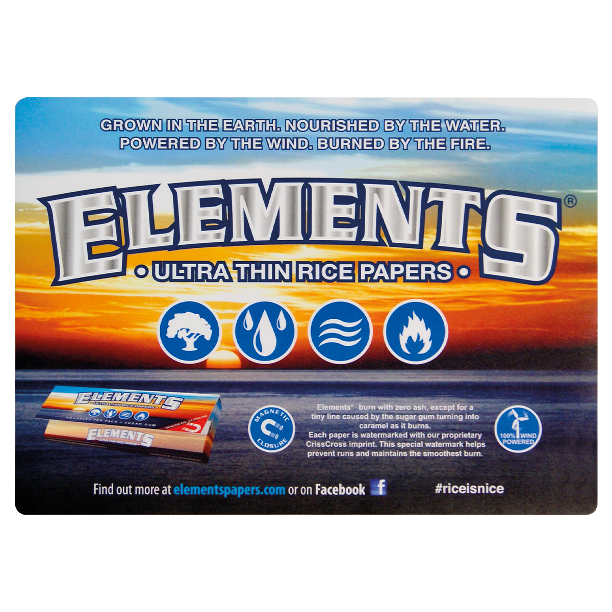 ELEMENTS COUNTER MAT - Top Smoke